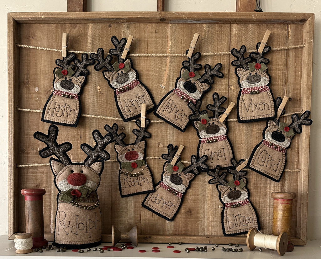 #2512 Rudolph and Friends Pattern – Wooden Spool Designs